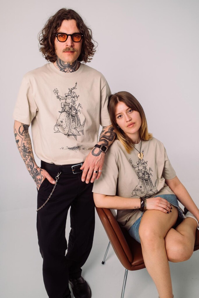 Uman t-shirt unisex sand | FISH - M50