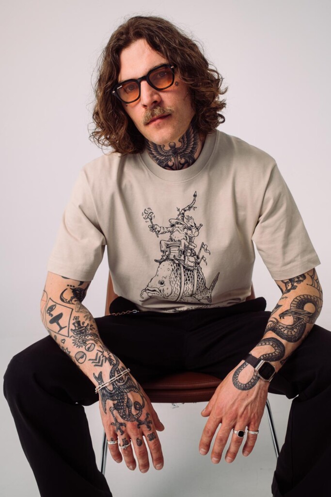 Uman t-shirt unisex sand | FISH - M50